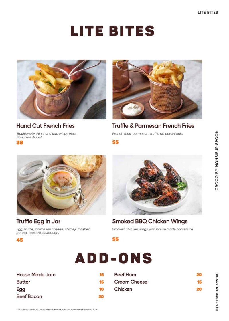[UPDATE] CROCO by Monsieur Spoon Menu Terbaru